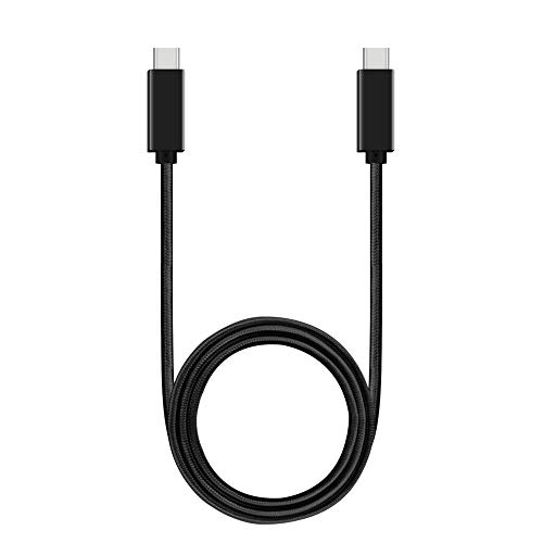 BoxWave Cable Compatible with Innioasis G1 - DirectSync PD Cable (3ft) - USB-C to USB-C (100W), Type C Braided 3ft Charge and Sync Cable - Jet Black