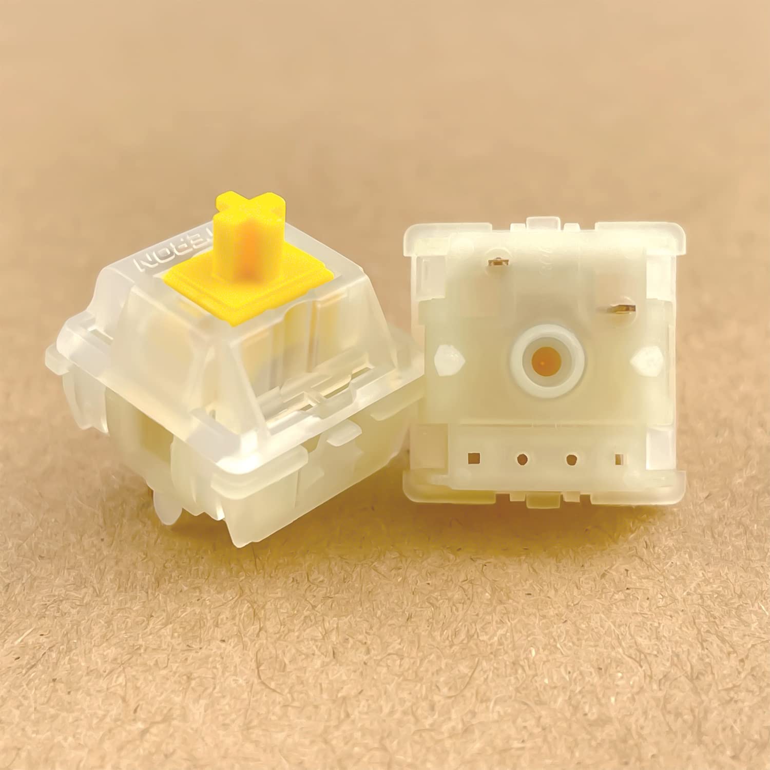 DRAOZA Gateron Cap Milky Yellow Pro V2 Pre Lubed SMD RGB LED Compatible MX Mechanical Gaming Keyboard(108pcs Yellow)