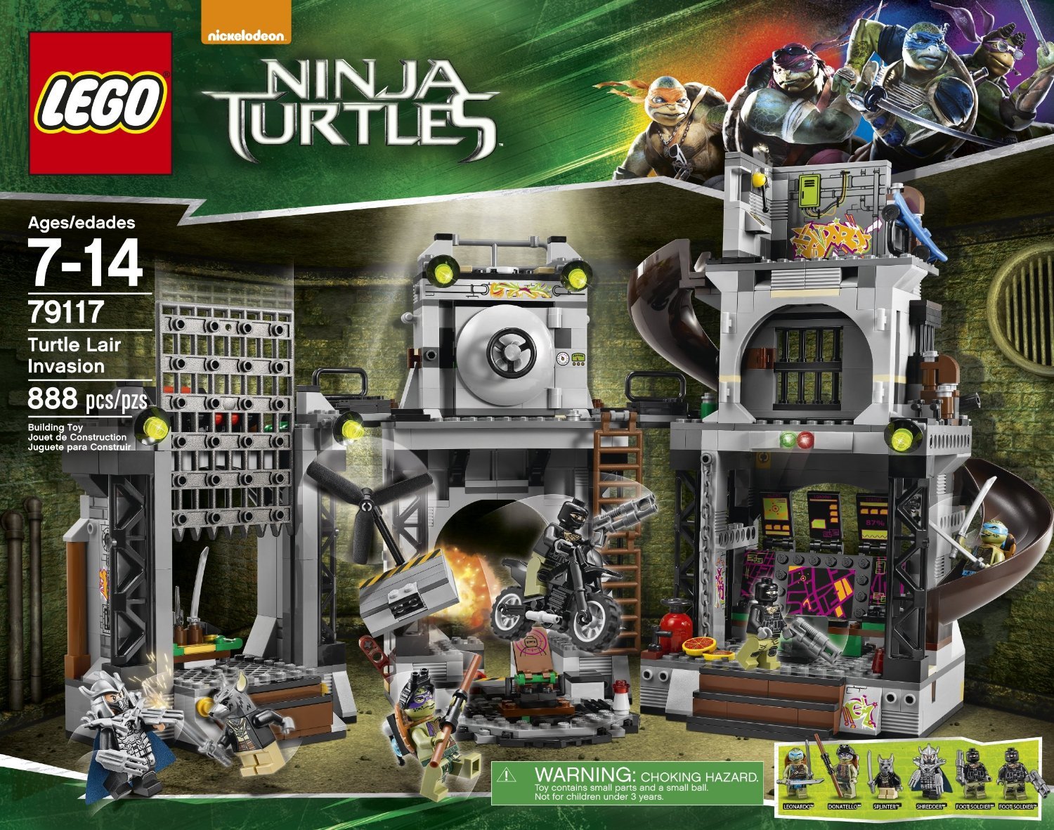 LEGO Ninja Turtles 79117 Turtle Lair Invasion Building Set