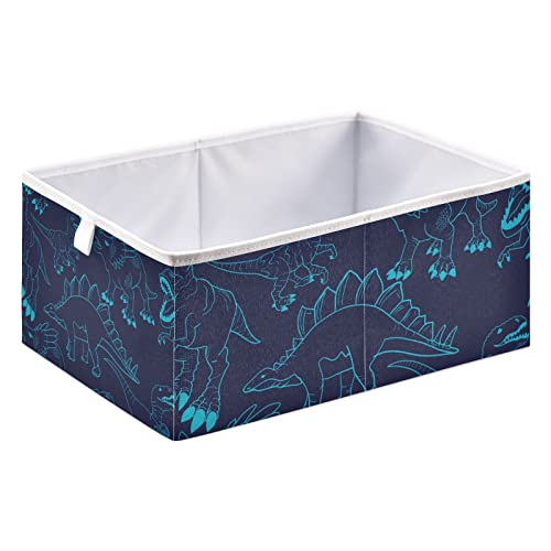 Open Home Storage Bins Foldable Cube Organizers Dino Pattern Closet Storage Bins for stairsteps