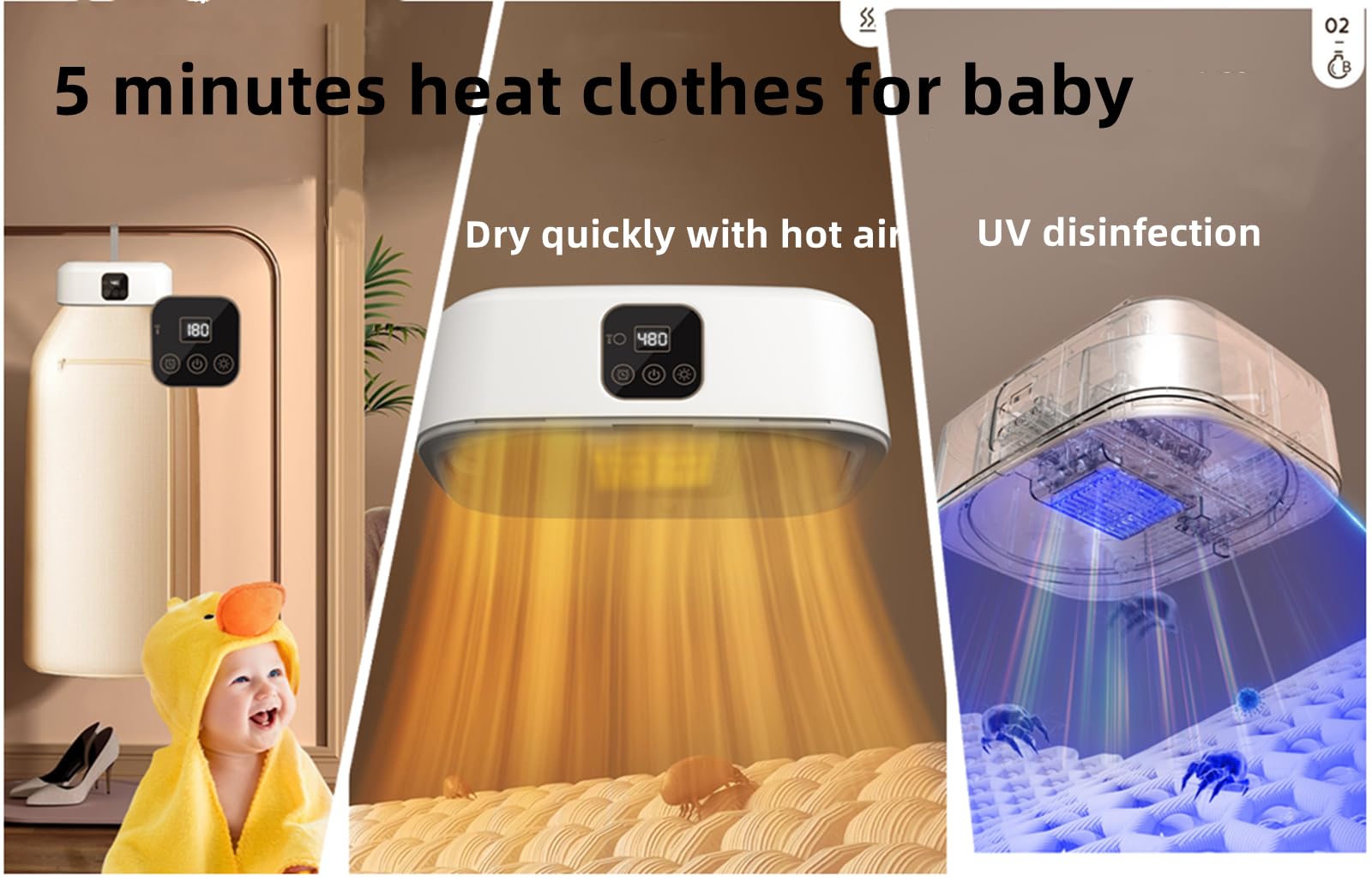 GDXIEDING Portable Clothes Dryer, Mini Portable Dryer Machine for Laundry Apartments and Travel,RV, Home