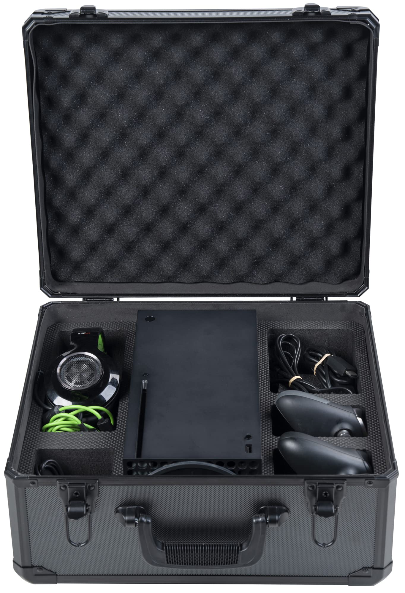 D DACCKIT Hard Carrying Case Compatible with Xbox Series X - Travel Case for Xbox Series X Console, Controllers, Headset and Other Accessories