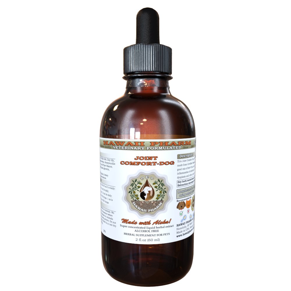HawaiiPharm Joint Comfort-Dog, Veterinary Natural Alcohol-Free Liquid Extract, Pet Herbal Supplement 2 oz