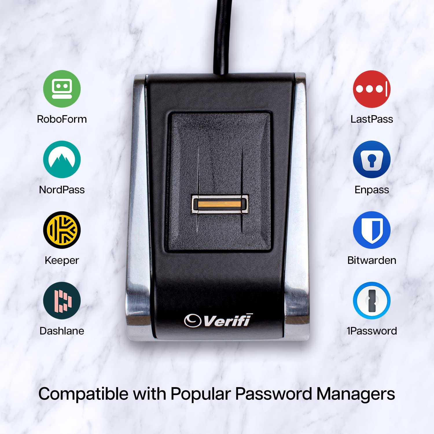Verifi P2000 Desktop USB Fingerprint Reader - Windows Hello, Windows Password Free Operation