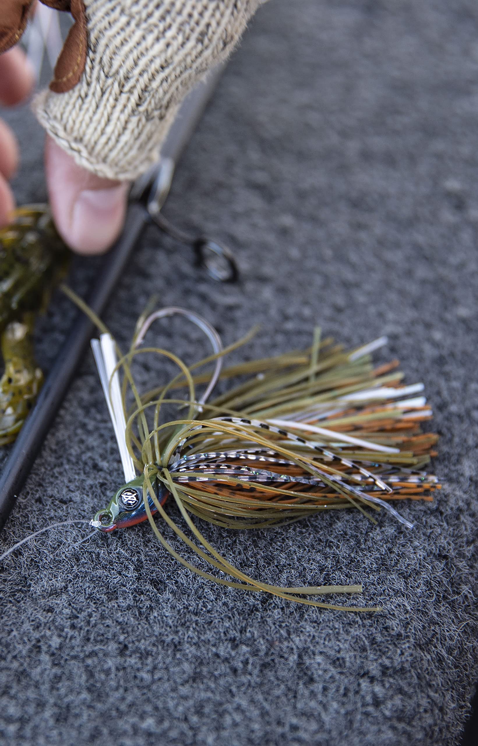 Catch Co. Googan Squad Grass Hero Jig Chartreuse White | 3/8 | Swim Jig | Bass Fishing Jig |