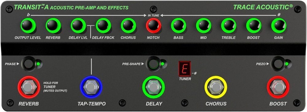 Trace Elliot 03616150 Transit A Acoustic Guitar Preamp Pedal w/Bag, Cloth, and
