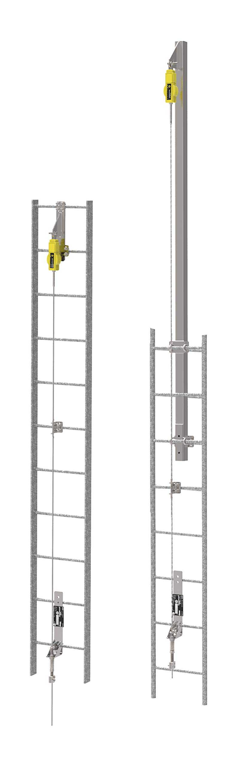 MSA Vertical Ladder Lifeline Kit with Extension Post, 55ft,(17m)