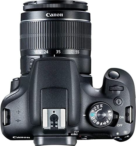 Canon EOS 2000D (Rebel T7) DSLR with 18-55mm Lens 3 Lens Kit Bundled with 64GB Memory Card, Extra Battery, 3PC Filter Kit, Tripod, Case + Complete Photo Bundle - International Model, Black