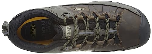 KEEN Men's Targhee 3 Low Height Waterproof Hiking Shoes, Bungee Cord/Black, 12