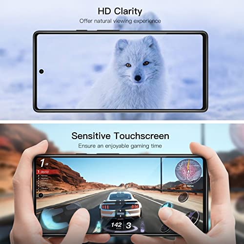 JETech Screen Protector for Google Pixel 6a 6.1-Inch with Camera Lens Protector, Easy Installation Tool, Fingerprint Compatible, Tempered Glass Film, HD Clear, 2-Pack Each