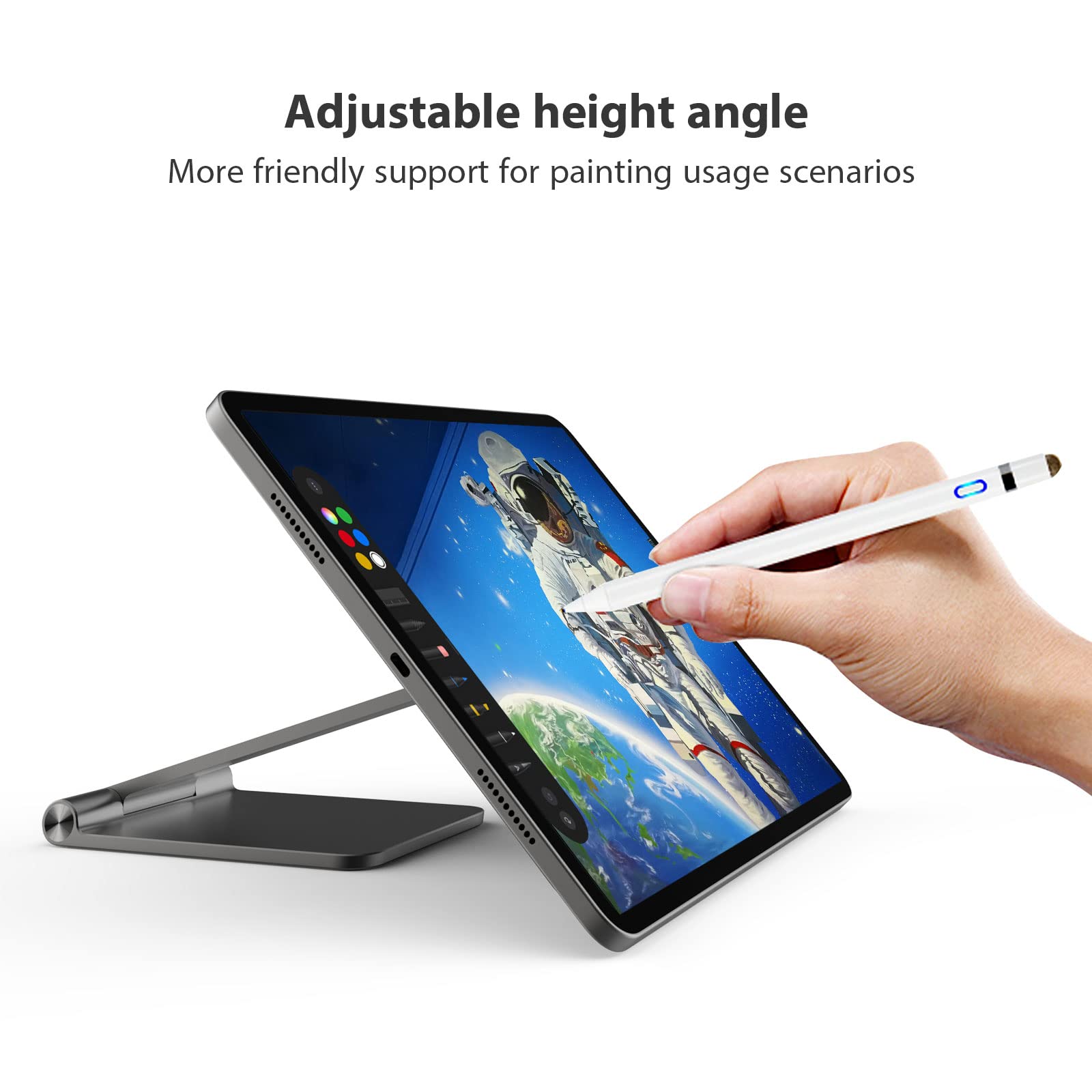 Meaowxva Magnetic iPad Stand Adjustable Floating Foldable Tablet Holder iPad Painting Desktop Stand for Apple iPad Pro 12.9 3rd/4th/5th/6th Generation