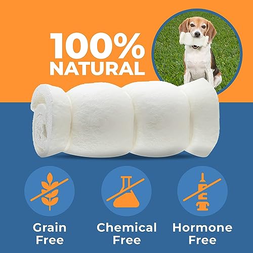 K9warehouse® - Beef Cheek Rolls for Dogs - Thick 6 Inch Buffalo Beef Cheek Rolls, Large - Premium Cow Cheek Roll Dog Treats - Rawhide Free Dog Chews Long Lasting - Pack of 4