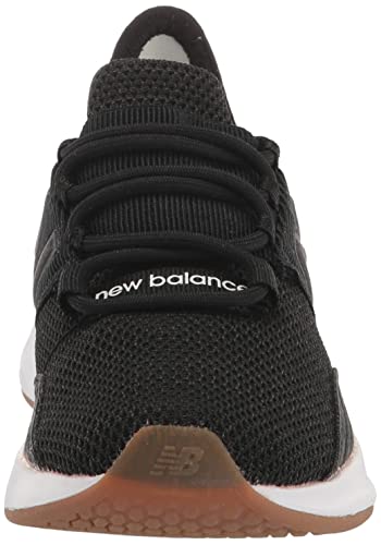 New Balance Kid's Fresh Foam Roav V1 Bungee Running Shoe, Black/White, 9 Toddler