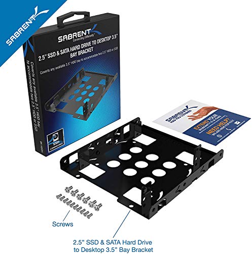 SABRENT 2.5 Inch to 3.5 Inch Internal Hard Disk Drive Mounting Bracket Kit (BK-HDDH)