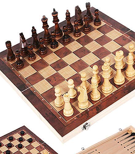 Chess Set International Chess 2020 3 in 1 Wooden Chess Backgammon Checkers Indoor Or Outdoortravel Games Chess Set Board Draughts