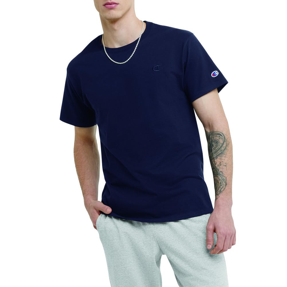 Champion mens Classic T-shirt, 1919 Logo T Shirt, White-586574, Large US