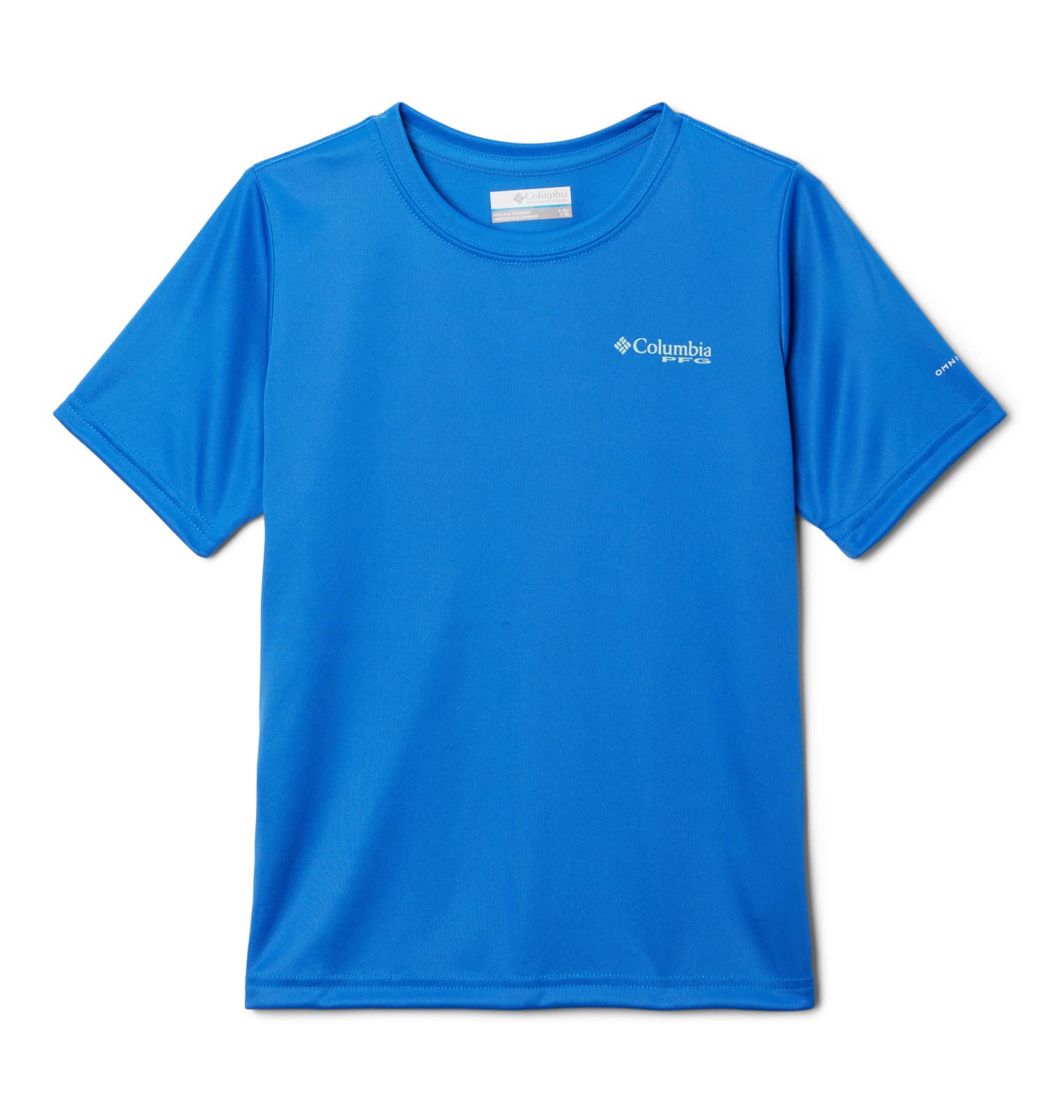 Columbia Youth Boys Terminal Tackle PFG Graphic Short Sleeve, Vivid Blue/Elements Graphic, Medium