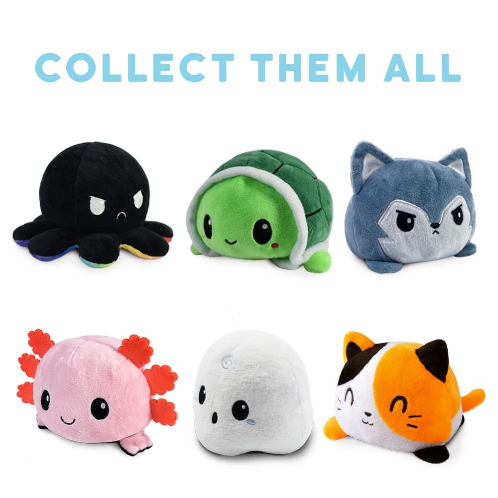 TeeTurtle - The Original Reversible Sloth Plushie - Brown - Cute Sensory Fidget Stuffed Animals That Show Your Mood 3.5 inch