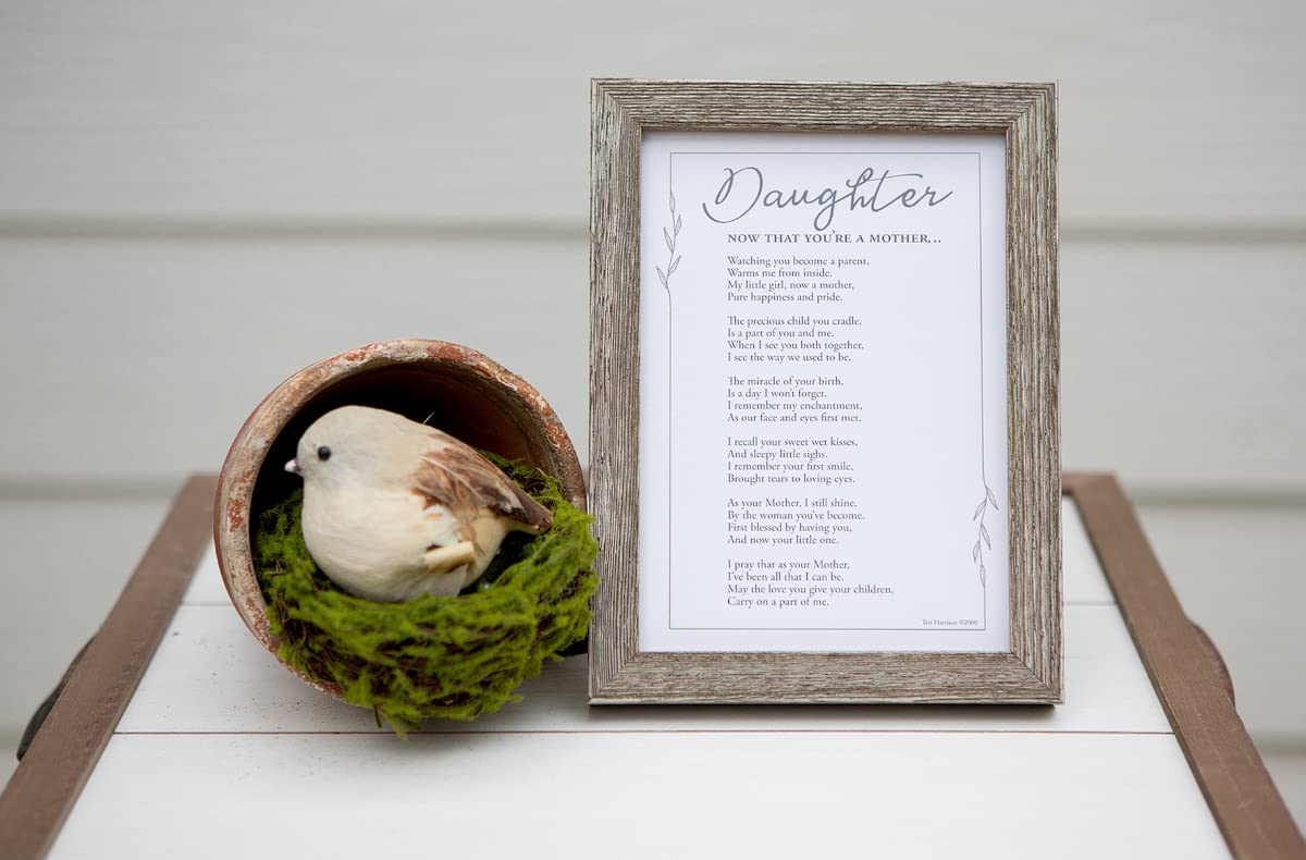 Now That You're a Mother Frame- Gift for Daughter from Mom for Christmas, Mother's Day, Child Birth - Made in USA