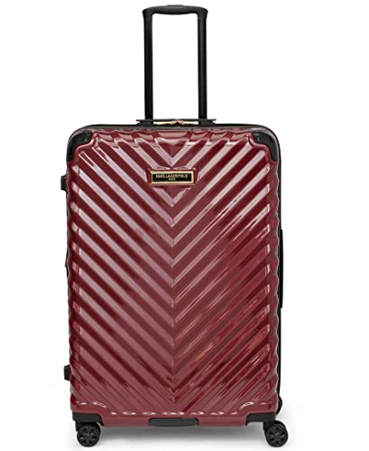 Karl Lagerfeld Paris Women's Suitcase Spinner Wheels Hardside, Burgundy, One Size