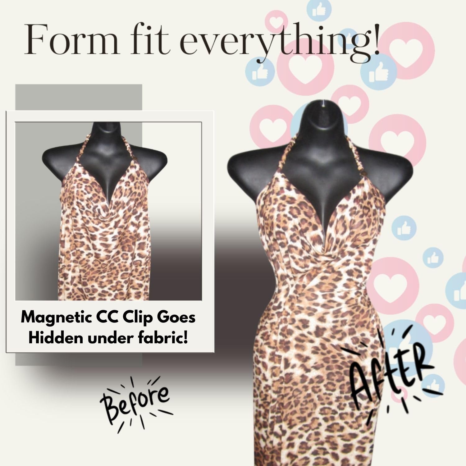 CC Clips Cinch Clips for Dresses - Tighten & Style Oversized T Shirts, Scarves, Sarongs & More - Invisible Design Made in USA (Black)