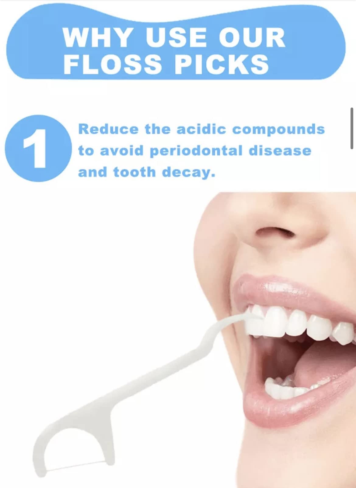 Eco-Friendly BPA Free Vegan Sustainable Natural Dental Flossers Dental Floss Picks Pack of 4 (200x)