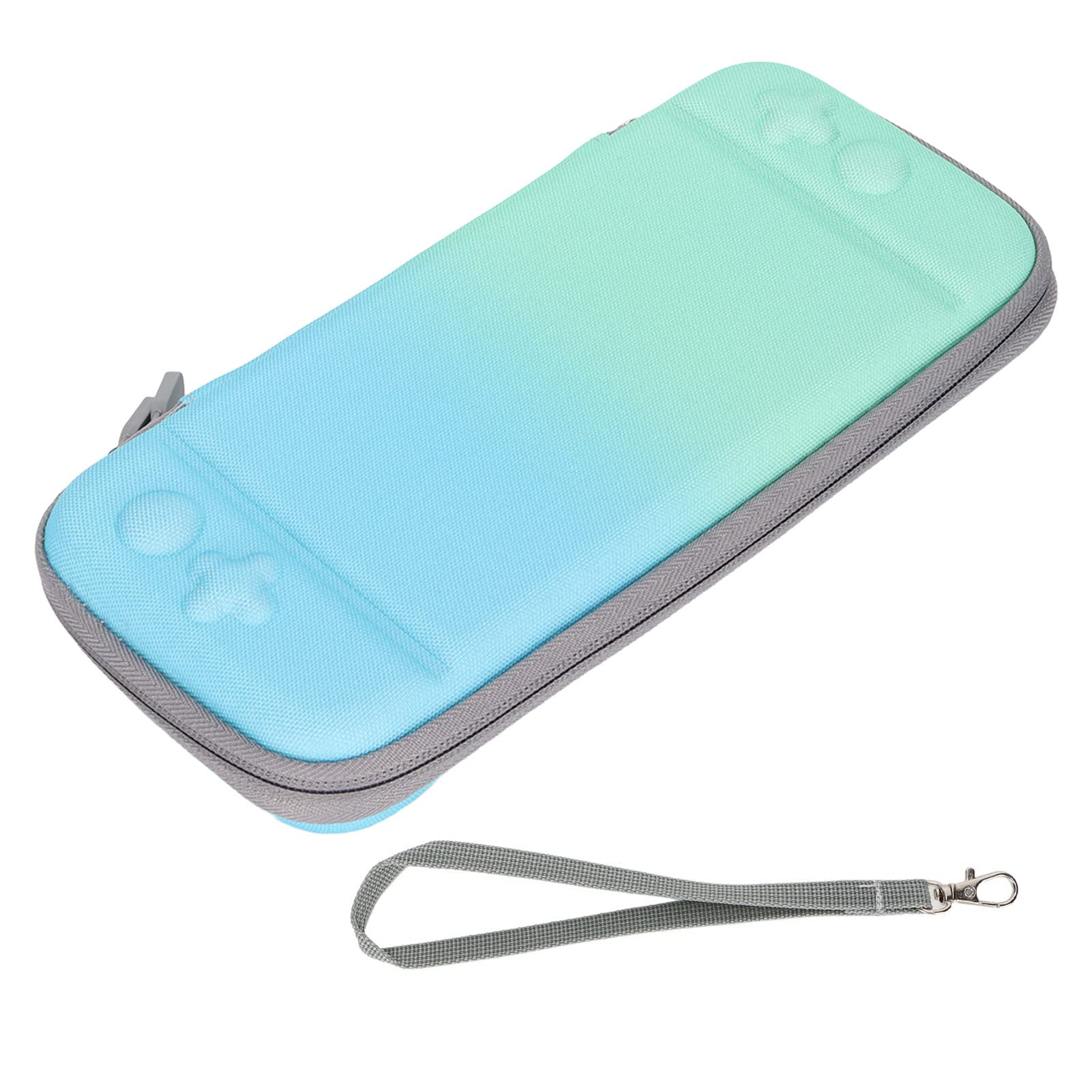BTIHCEUOT Console Storage Bag, Game Host Protection Bag EVA Material Large Capacity Portable with PC Shell for N Switch(Gradient Blue-Green)