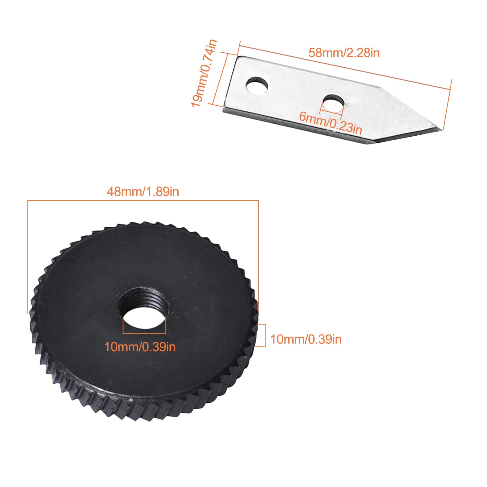 Commercial Can Opener Replacement Parts - Knife/Blade & Gear Compatible with Manual Can Opener, Easy to replace