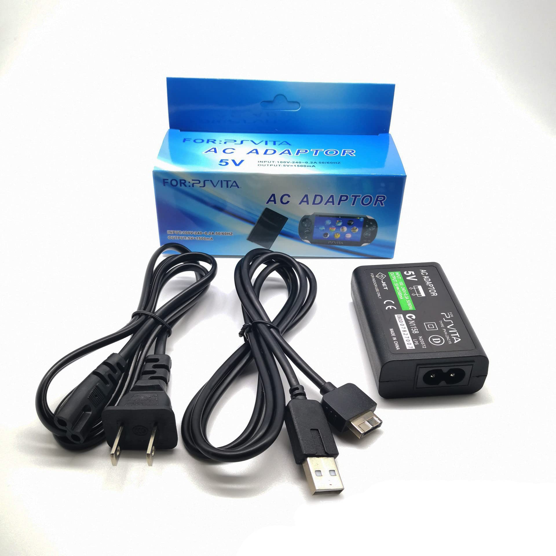 Cotchear AC Power Charger for PS Vita1000, AC Adapter with USB Charging Cable Cord for PS Vita1000 with Plug