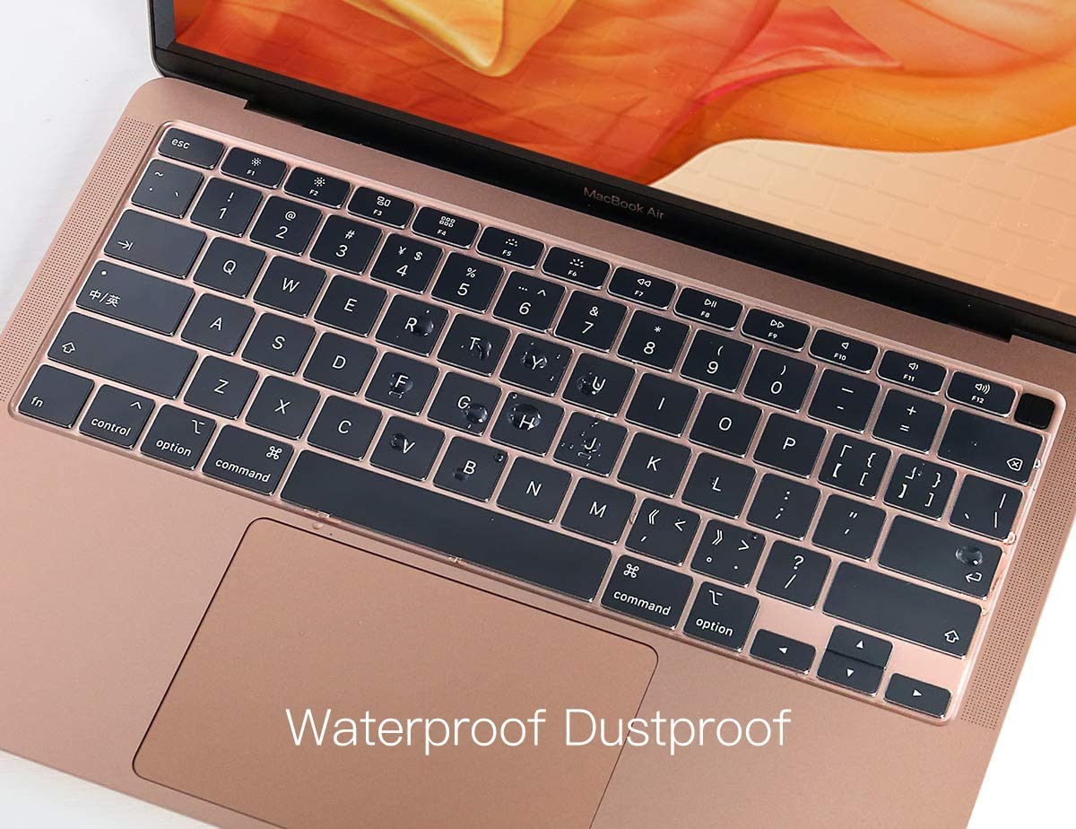 CaseBuy Premium Ultra Thin Keyboard Cover for MacBook Air 13 inch 2021 2020 Model A2179 A2337 M1 Chip, MacBook Air 13 inch Accessories, 13" MacBook Air M1 TPU Protective Skin