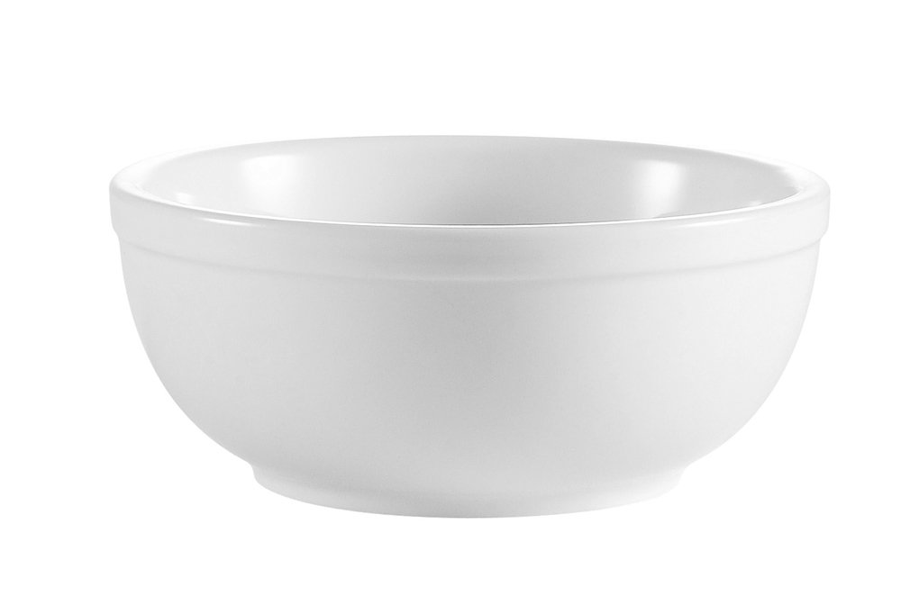 CAC China RCN-24 Clinton Rolled Edge 5-1/4-Inch Super White Porcelain Nappie, 10-Ounce, Box of 36