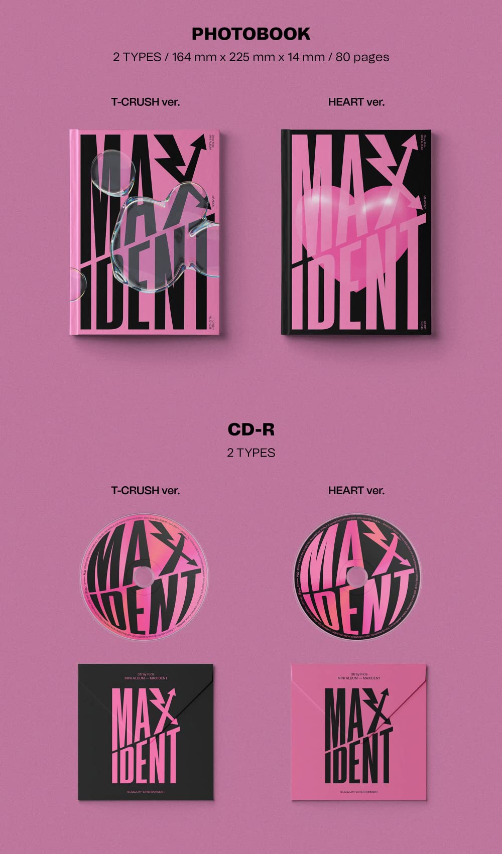 DREAMUS Stray Kids - MAXIDENT Standard Edition CD+Pre-Order Benefit (Heart ver.), (JYPK1467)
