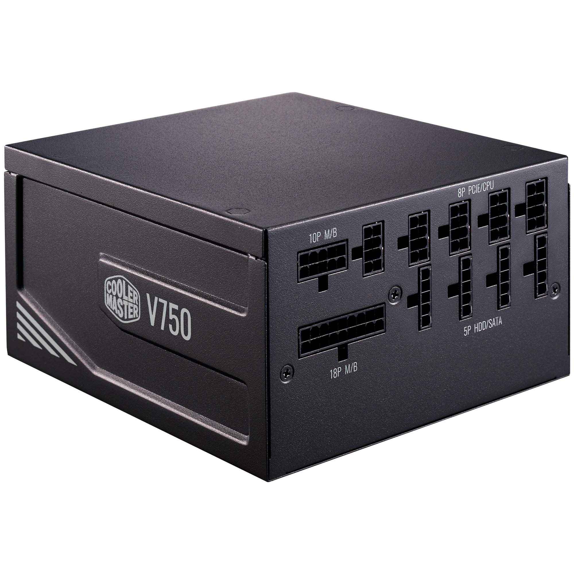 Cooler Master V750 Gold V2 Full Modular,750W, 80+ Gold Efficiency, Semi-fanless Operation, 16AWG PCIe high-Efficiency Cables, 10 Year Warranty