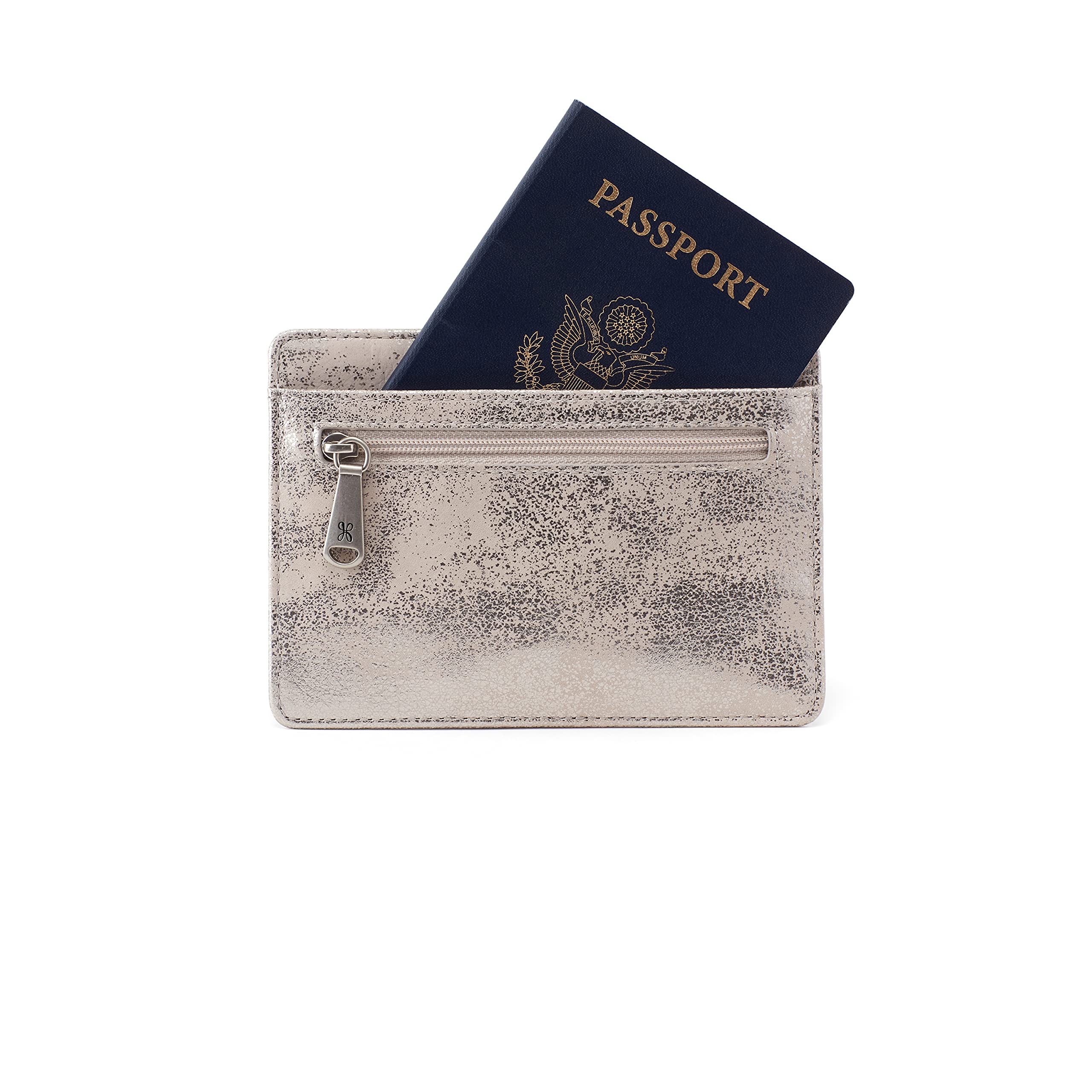 HOBO Euro Slide - Slide Wallet - Zipper Pocket - Polyester Lining - Five Card Slots - Leather Material Fuchsia One Size One Size