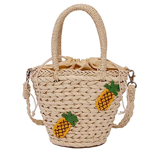 DLOETT Bucket Bags for Women Summer Beach Handmade Lady Shoulder Crossbody Bags Purses (Color : E, Size : 1)