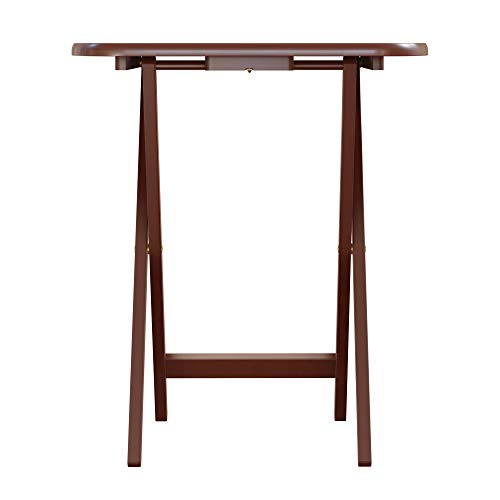 Winsome Lucca Snack Table, 22.83"W x 25.79"H x 15.67"D, Brown