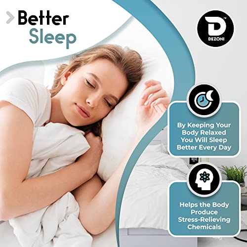 Dezoni Infrared Sauna Blanket | Portable Sauna for Home with Low EMF | Infrared Blanket with Adjustable Temperature | Kit Includes Towels and Headband