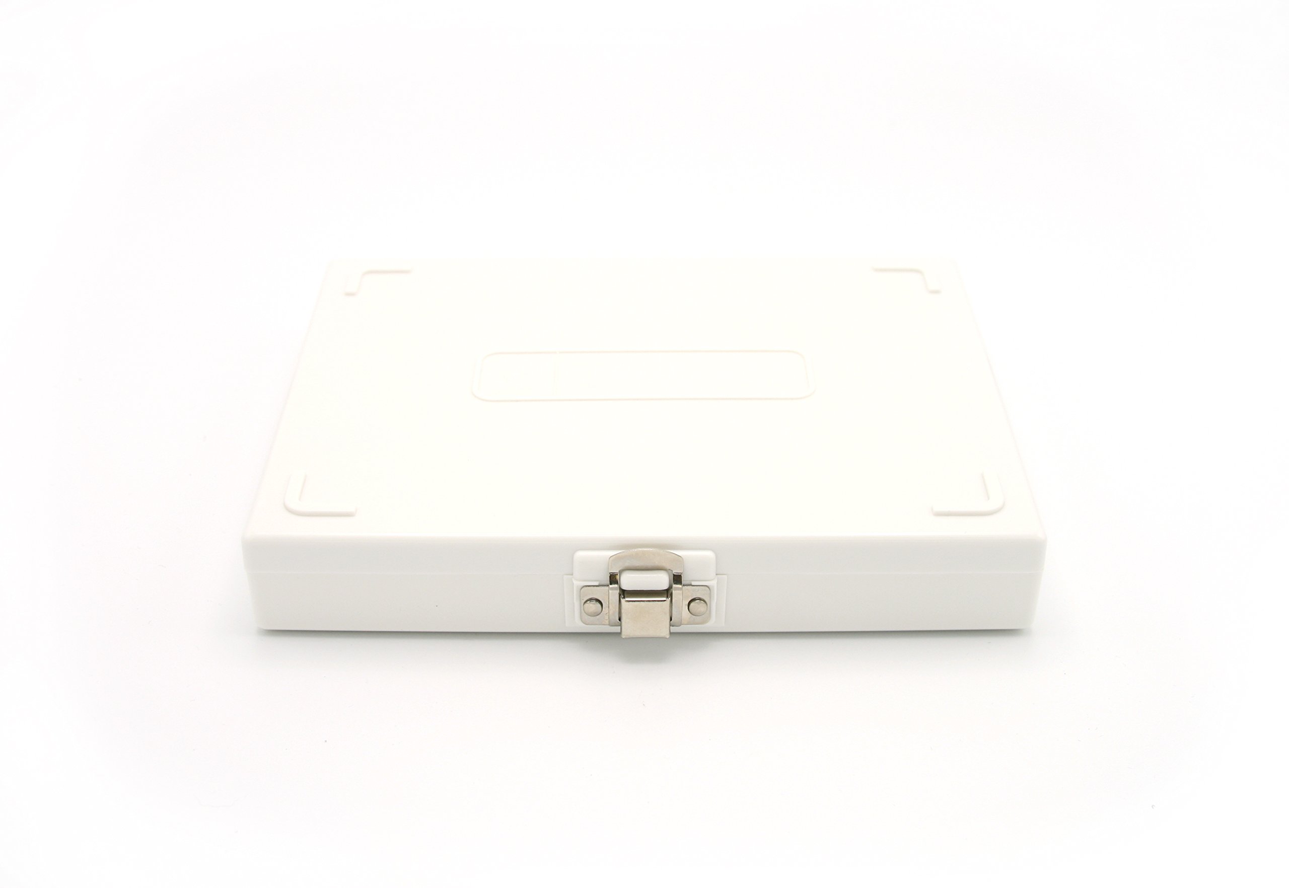 Heathrow Scientific HD15994R White Foam Lined 100 Place Microscope Slide Box, 8.25" Length x 7" Width x 1.3" Height