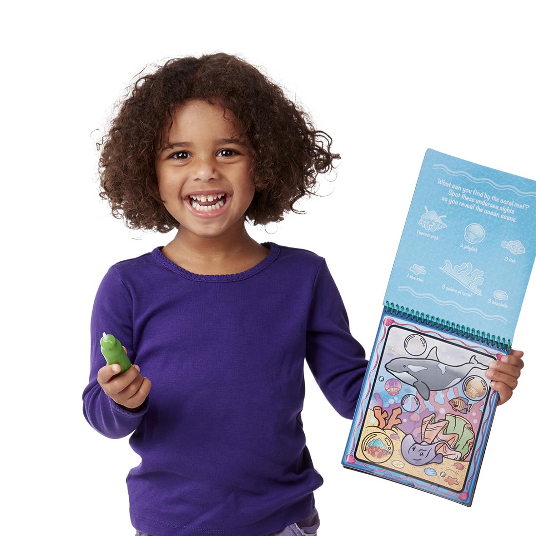 Melissa & Doug On the Go Water Wow! Reusable Color with Water Activity Pad 6-Pack, Sports, Occupations, Adventure, Safari, Under the Sea, Animals - FSC Certifieda