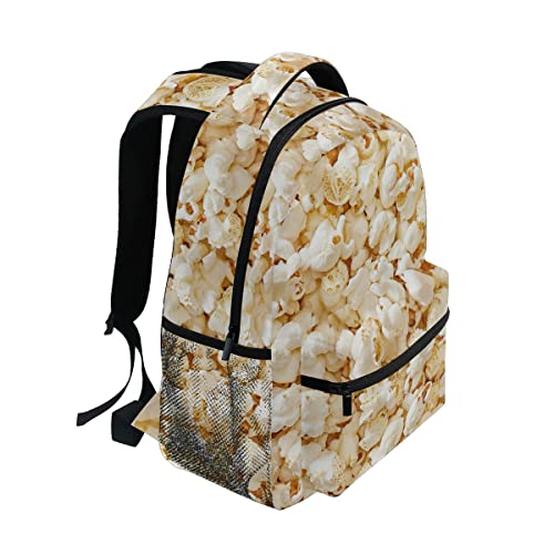 Glaphy Popcorn Pattern Backpack School Bookbag Lightweight Laptop Backpack for Men Women Kids