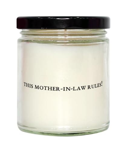 Joke Mother-in-Law Scent Candle, This Mother-in-Law Rules!, Present for Mother, Gag Gifts from Son, Mother in Law Gift Ideas for Birthday, Mother in Law Gift Ideas for Christmas, Unique Mother in Law