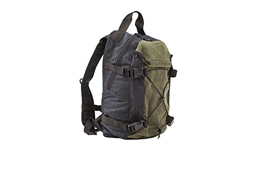 Grey Ghost Gear Throwback Tactical Backpack, Black/Olive Drab, Length-15†Width-9†Depth-6â€