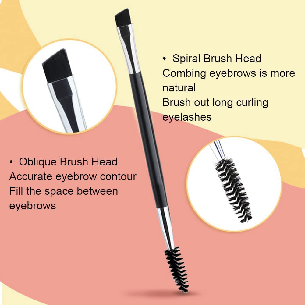 Eyebrow Brush Eyelash Separator Brow Comb & Lash Spoolie, Eyelash Comb Curlers Spoolie Brush, Metal Folding Lash Comb for Eyelas, Professional Eye Makeup Tools, 4 Pieces Set