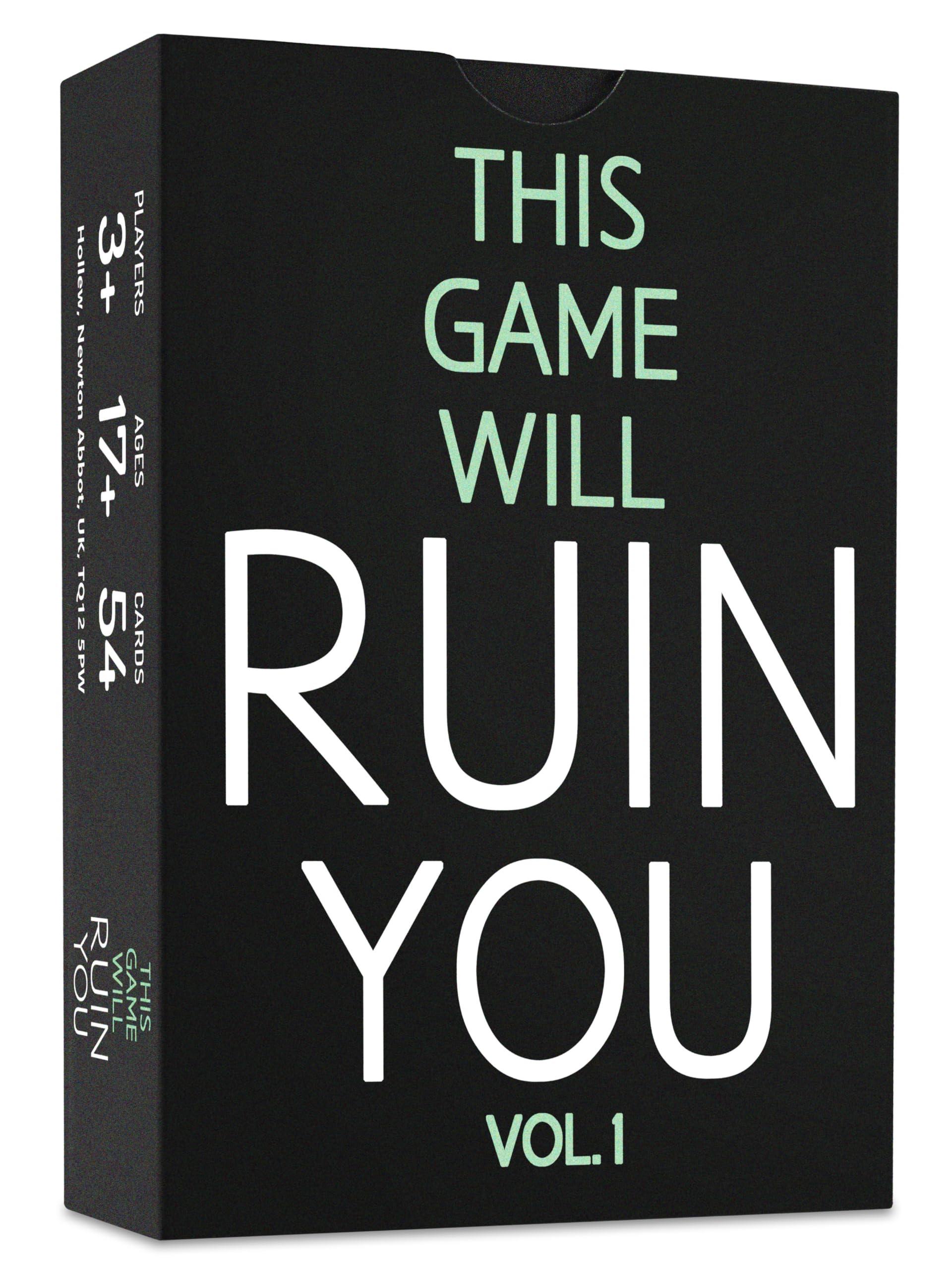 This Game Will Ruin You Vol 1 - Card Games for Adults & Bachelorette Parties - Party Games for College Students & Fun Adult Game Night Ideas - Board Games for Groups & Couples or 21st Birthday Gift