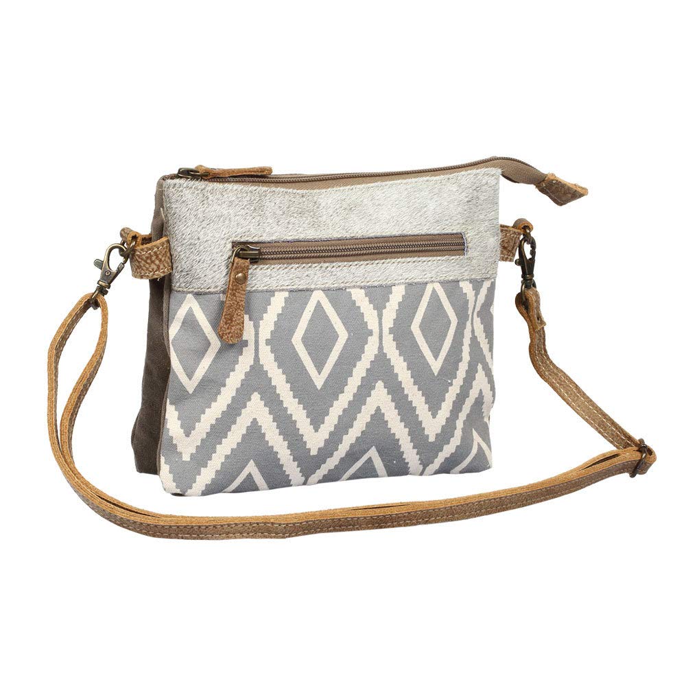 Myra Bag womens Blaze Upcycled Canvas & Leather Crossbody Bag S-1331