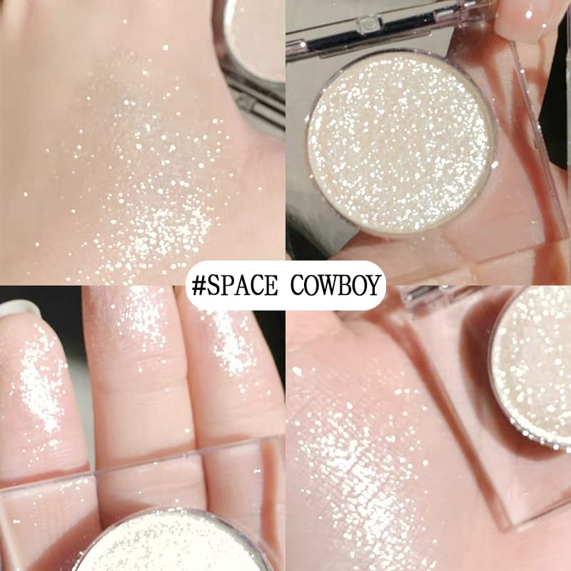 Shimmer Glitter Eyeshadow Palette, Eye Glitter Shadow, High Pigmented, Sparkling Eye Shadow with Bling Korean Eye Glitter Foil