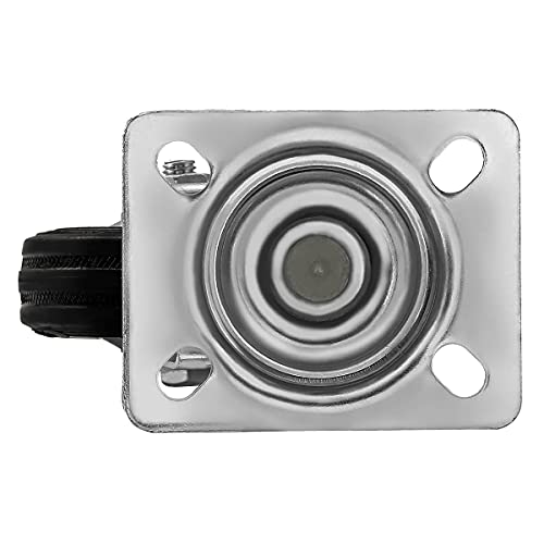 Online Best Service 8 Pack 3" Swivel Caster Wheels Rubber Base with Top Plate & Bearing Heavy Duty (8 Pack - no Brake)