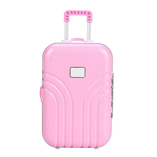 Hztyyier Doll Suitcase, Doll Travel Play Set, Doll Accessories Travel Suitcase Playset Mini Luggage Box Rolling Suitcase for Doll()