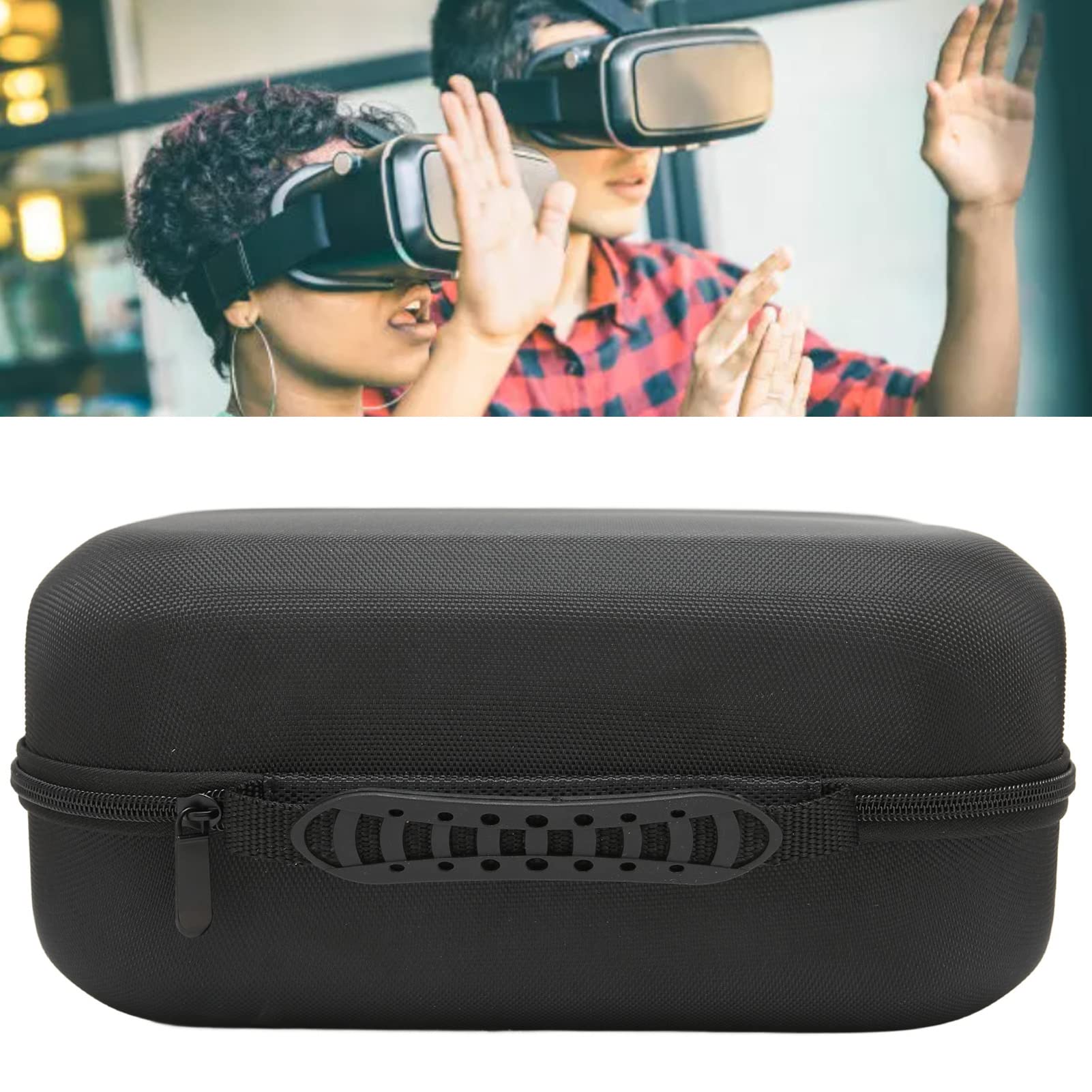 CHICIRIS VR Headband Hard Bag, Portable Prevent Scratch Protective VR Headset Carrying Case for Quest 2