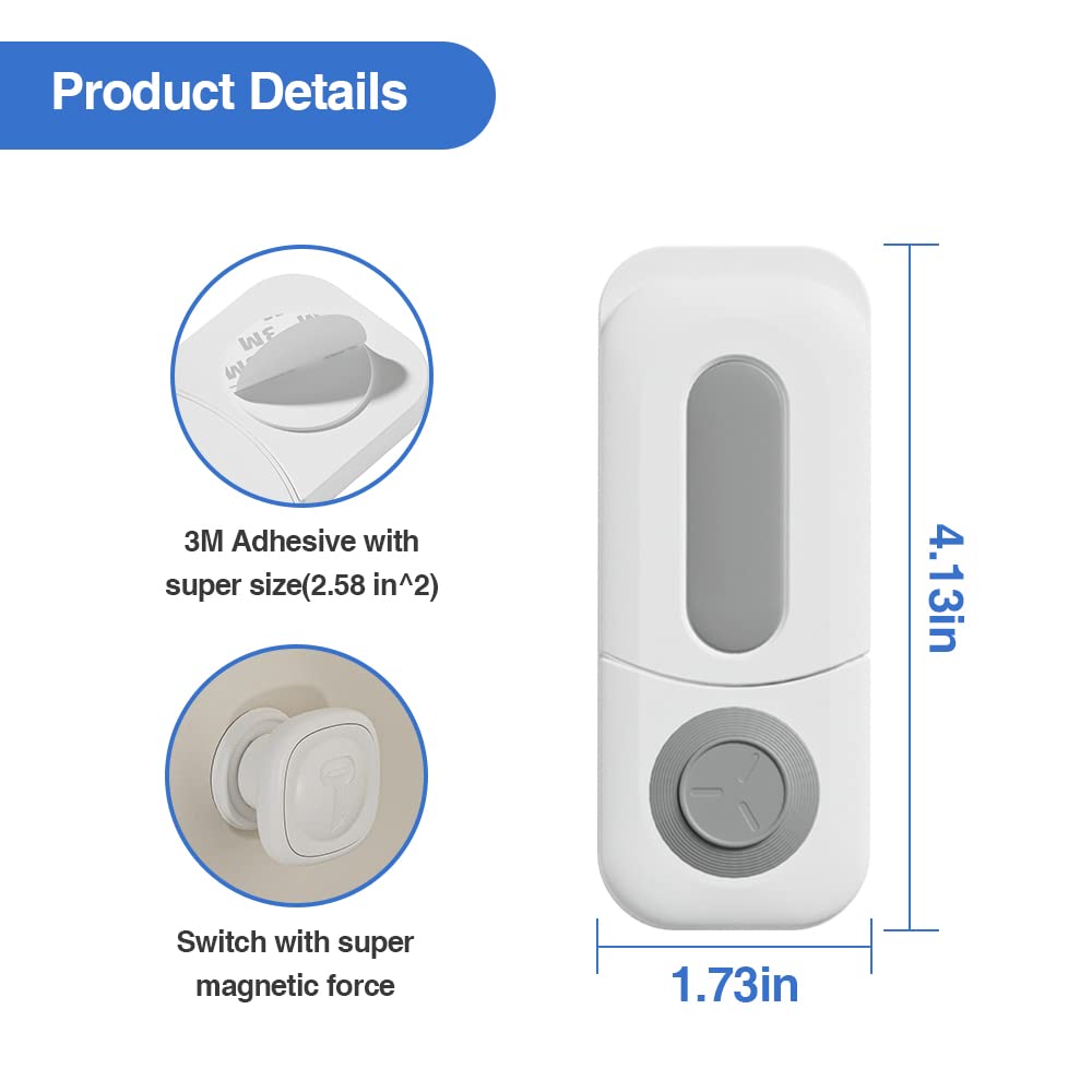 Dlafukids Magnetic Baby Proofing Cabinet Locks-Child Safety Locks for Drawers, Dishwasher,Oven,Refrigerator(6 Locks with 1 Key)-Easy Installation with 3M Adhesive